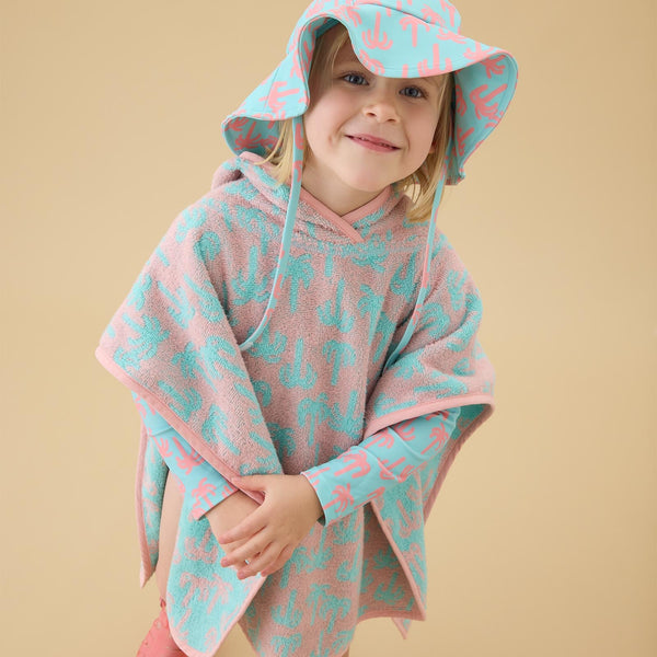 Shop KIDLY Hooded Poncho - Palm Trees for Beach & Bath | KIDLY by MORI US