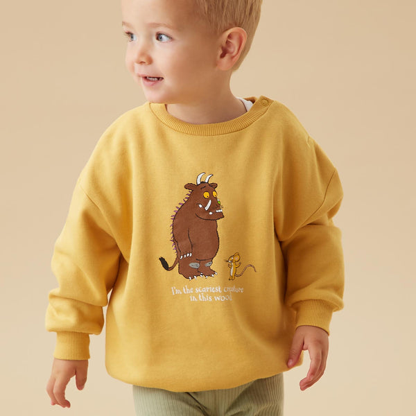 Gruffalo Sweater in Ochre | Sustainable Baby Clothes | MORI US
