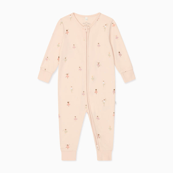 Ballerina Clever Zip Romper | Baby Sleepwear | MORI US