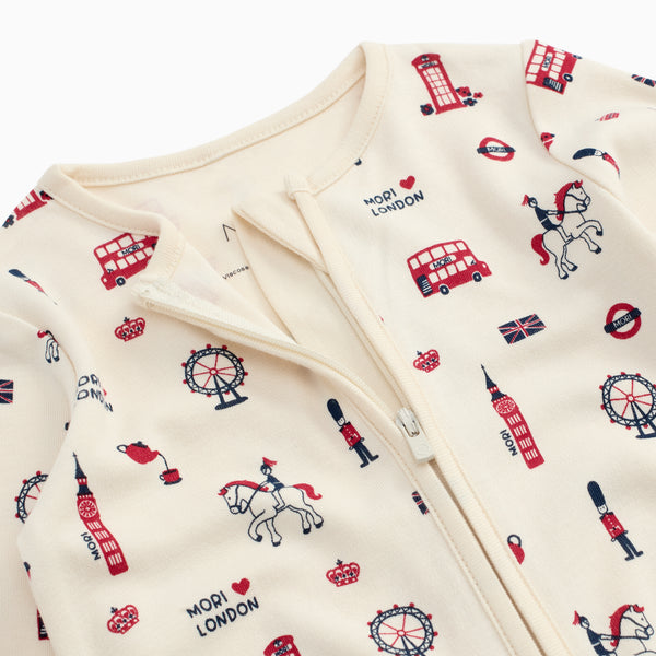 London Explorer Clever Zip Snug Fit Baby Pajamas US