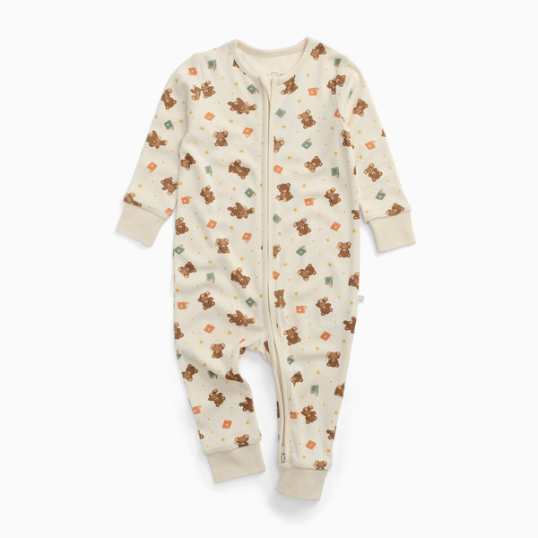 Teddy Bear Clever Zip Romper | Baby Sleepwear | MORI US