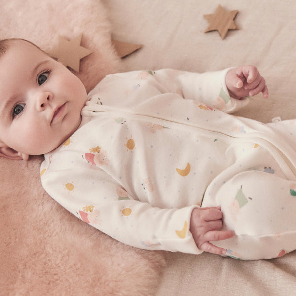 Peppa Pig Clever Zip Baby Pajamas | Baby Zip Sleeper | MORI US