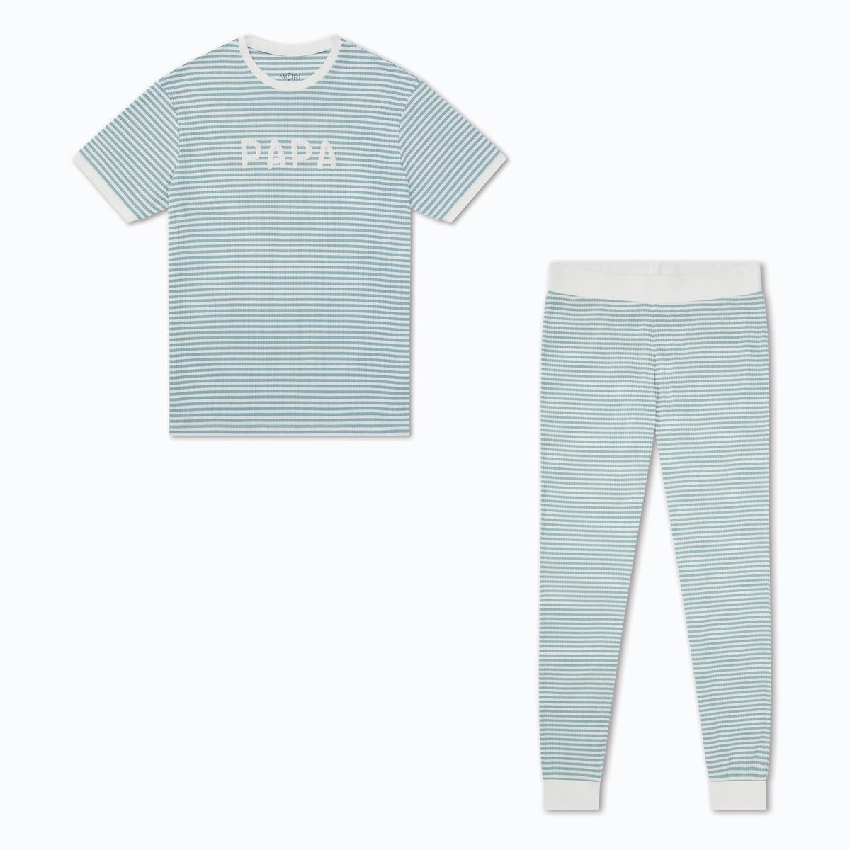 Sea Stripe Ribbed Clever Zip Baby Pajamas | Organic Babygrows | MORI US