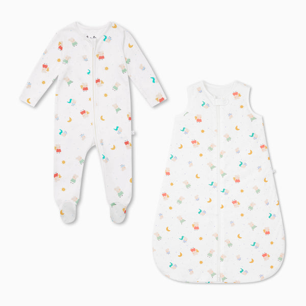 Peppa Pig Front Opening Bedtime Set 1.5 TOG | Organic Baby Sleepwear ...