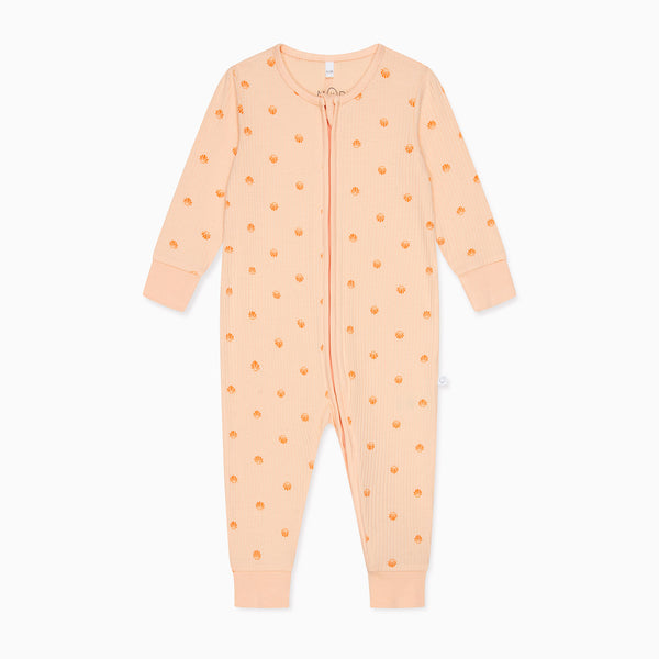 Shell Print Ribbed Clever Zip Snug Fit Pajamas | Organic Baby Sleepwear ...