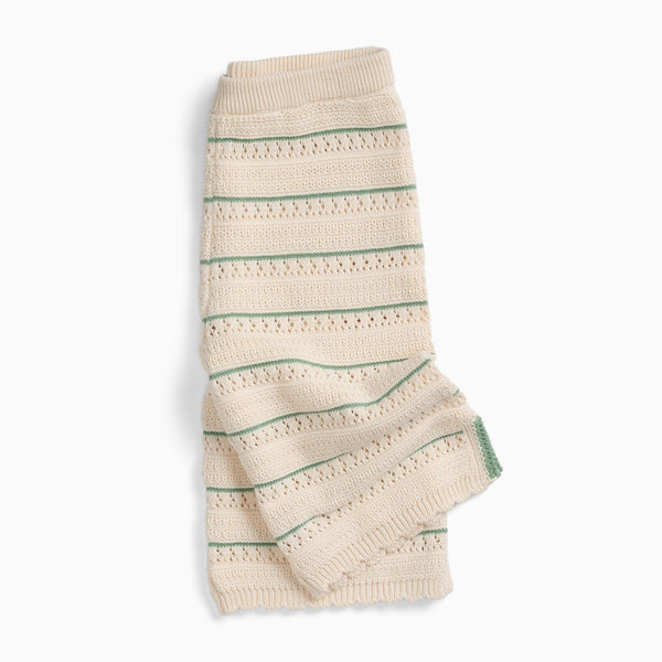 Shop Striped Pointelle Knitted Pants | MORI US