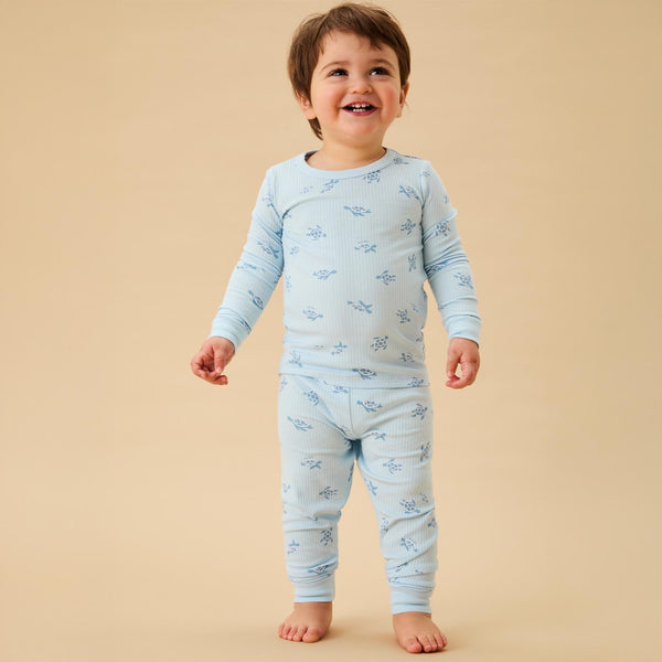 Turtles Ribbed Pajama Set | Baby Sleepwear | MORI US